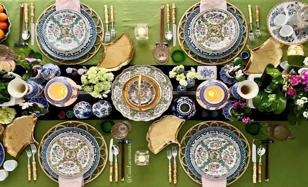 How to set a Chinoiserie Chic table - INOX Artisans