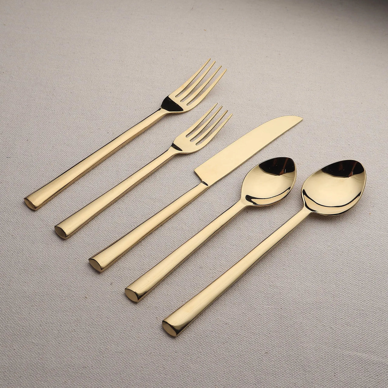 Modern Flatware - Diana PVD Flatware, 5 Pc. Place Setting