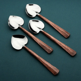 Copper Ridge Heart Table Spoon Set - 4 Pieces