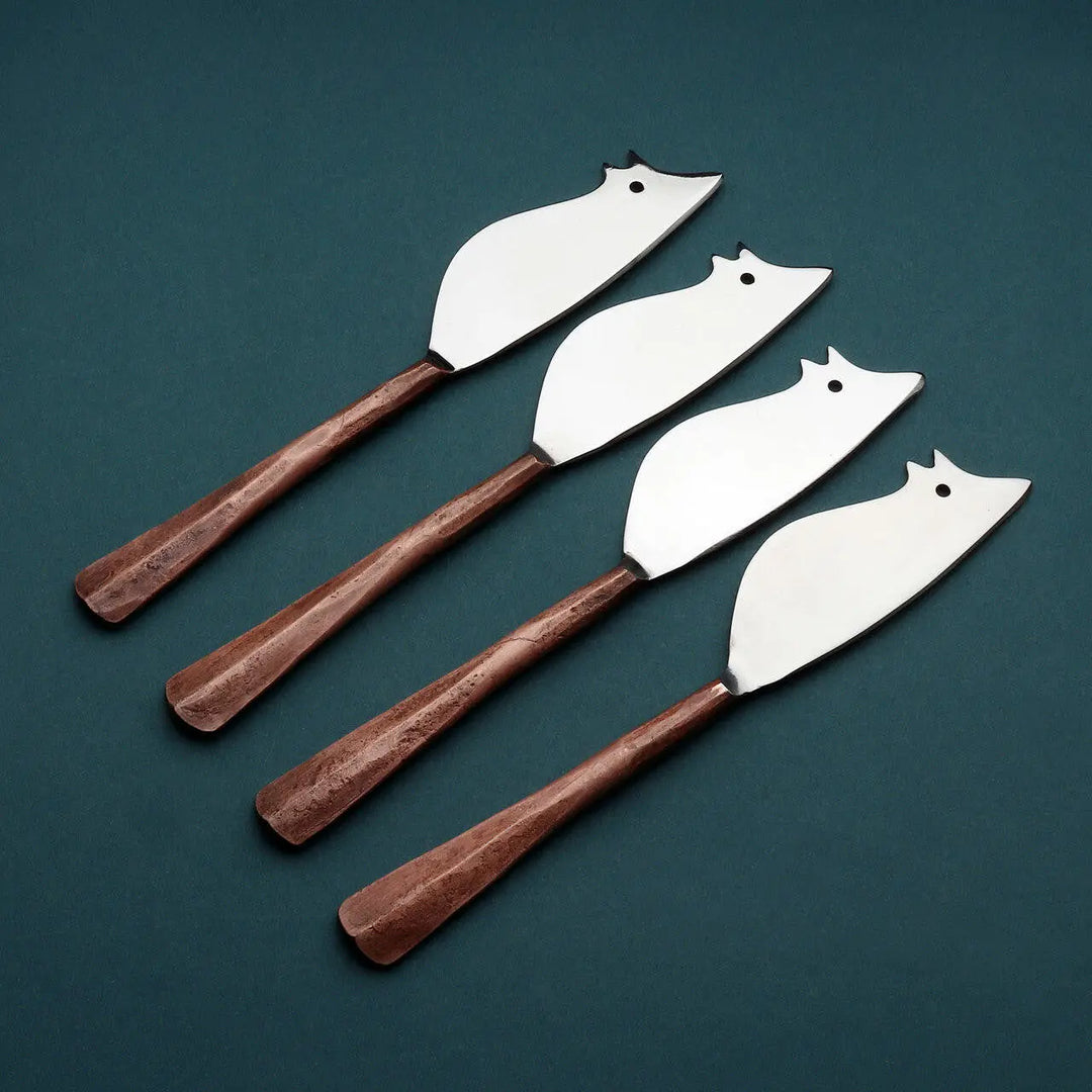 Buy 4 Pc. Set of Copper Ridge Ratoncito Cheese Spreader/knife