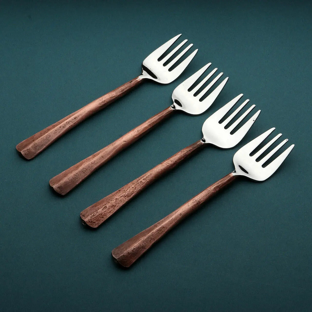 Copper Ridge Sardine Table Forks 4 Pc. Set - INOX Artisans