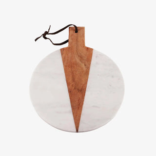 Cupid Marble Platter - Elegant Marble Wood Round Platter