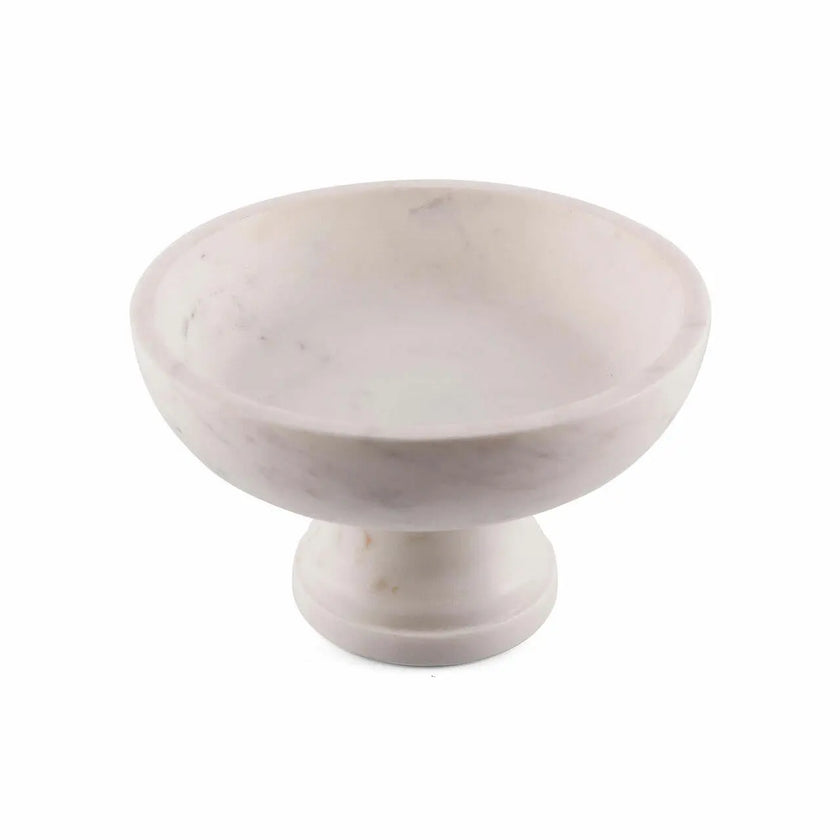 Gala Marble Bowl – Elegant Marble Pedestal Fruit Bowl