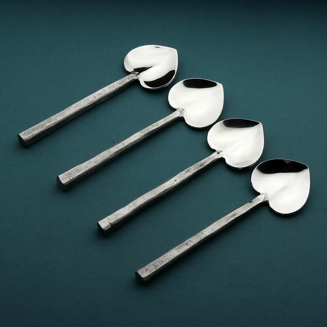 Dessert Spoon Set - Jason Heart 4 Pc. Coffee/Dessert Table Spoon