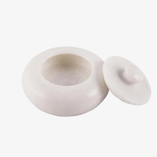 Salt Cellar with Lid - Elegant Marble Design | Shop Now!