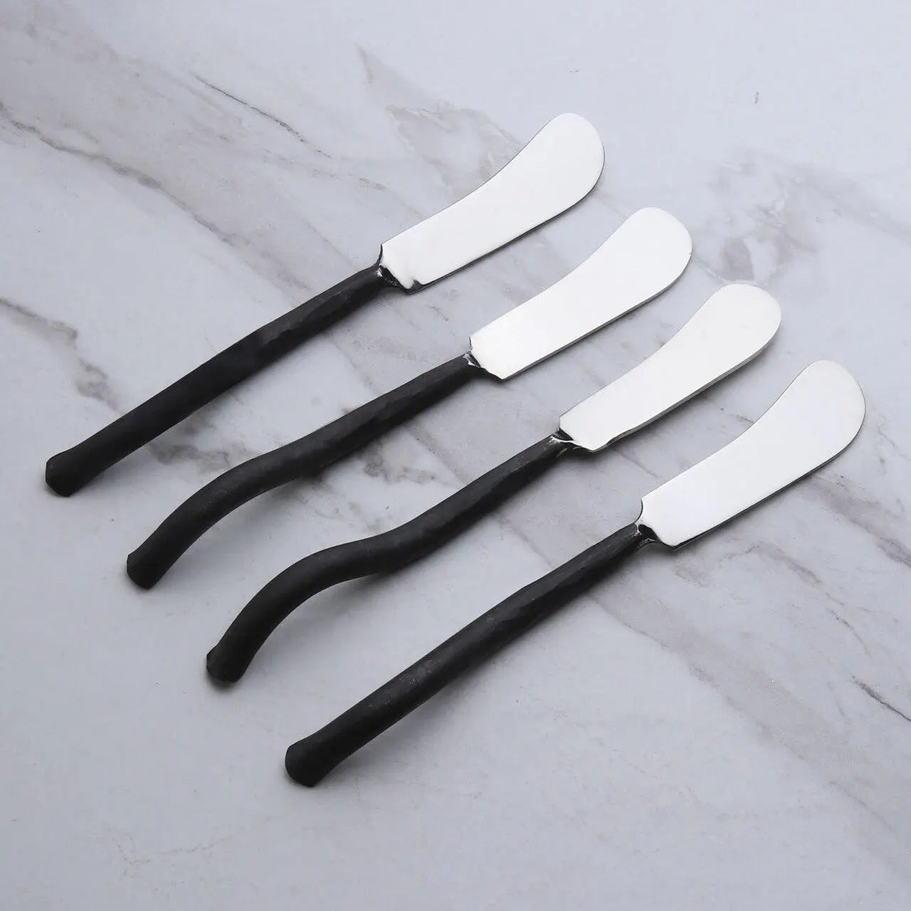 Twig Black Butter Knives/Spreader 4 Pc. Set | Inox Artisans